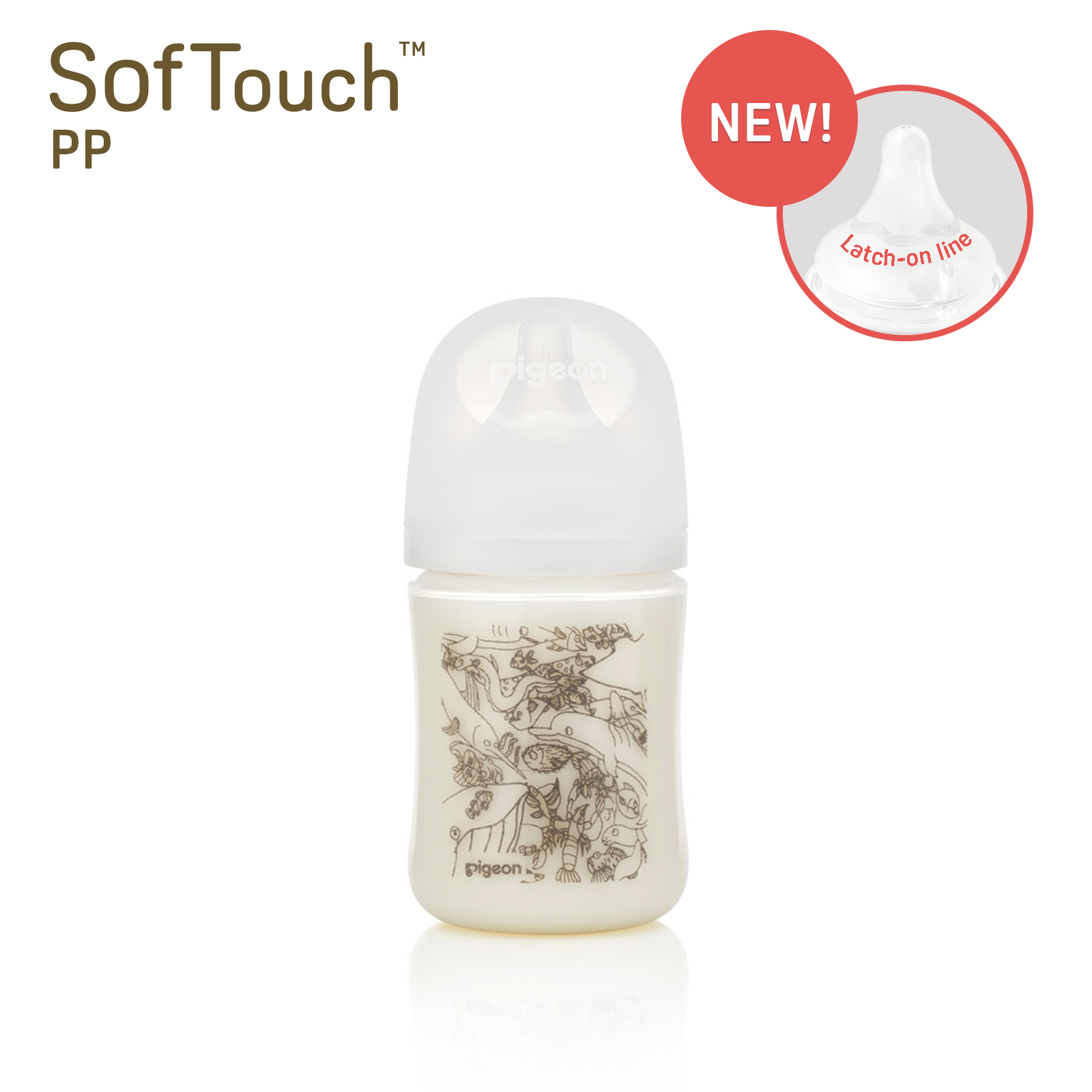 SofTouch™ Wide Neck Biomass PP Nursing Bottle 160ml, Limited Edition - Pigeon Malaysia